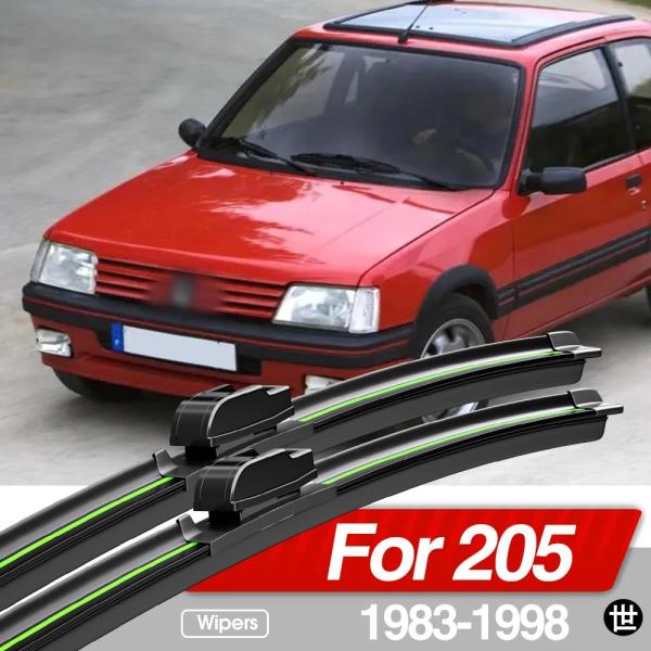 プジョー205 1983-1998用 フロントワイパーブレード 2個 フロントガラスウィンドウアクセサリー 1984 1987 1990 1991 1996 1997