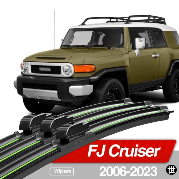 トヨタ FJ クルーザー 2006-2023 用 フロントガラスワイパーブレード 3個セット フロントガラスウィンドウアクセサリー 2007 2009 2012 2016 2019 2020
