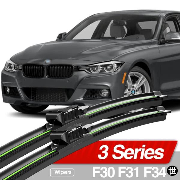 BMW 3シリーズ F30 F31 F34 2011-2019用 フロントワイパーブレード 2個セット フロントガラスウィンドウアクセサリー 2013 2014 2015 2017 2018