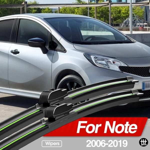 日産ノート E11 E12 2006-2019 フロントワイパーブレード 2個 フロントガラスウィンドウアクセサリー 2007 2013 2014 2015 2018