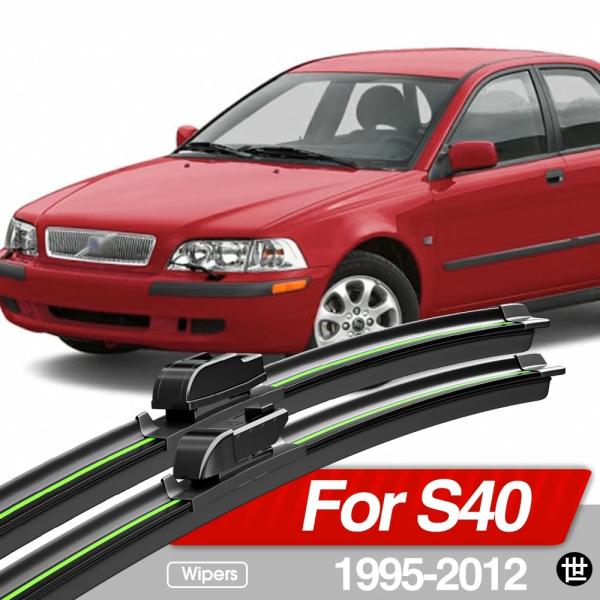 ボルボ S40 MK1 MK2 1995-2012 フロントワイパーブレード 2個 フロントガラスウィンドウアクセサリー 2003 2004 2006 2007 2009 2012