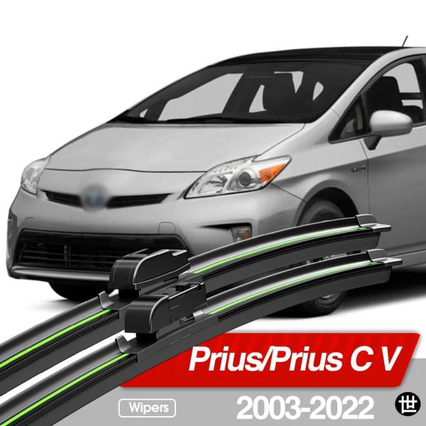 トヨタ プリウス C V 2003-2022 フロントガラスワイパーブレード 2個 フロントガラスウィンドウアクセサリー 2004 2009 2010 2015 2016