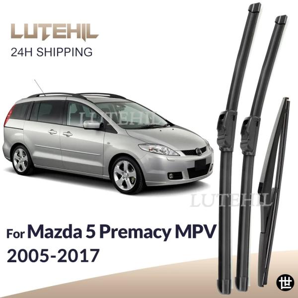 マツダ5 プレマシー MK2 MK3 MPV 2005-2017 2006 2007用 フロント＆リアワイパーブレード フロントガラス フロントガラスブラシ 26インチ+16インチ+12インチ