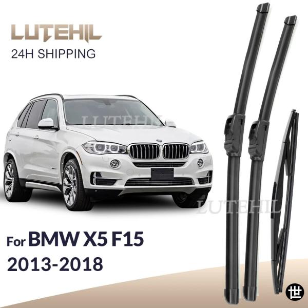 BMW X5 F15 2013-2018 2014 2015 2016 2017用 フロント＆リアワイパーブレード フロントガラスフロントガラスウィンドウブラシ 24インチ+20インチ+12インチ