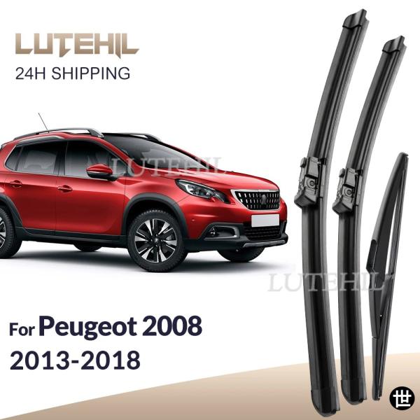 プジョー 2008 A94 2013-2018 2014 2015 2016 用 フロント＆リアワイパーブレード フロントガラス フロントガラス ウィンドウブラシ 26インチ+16インチ+12インチ