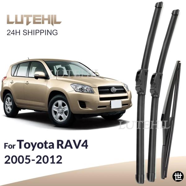 トヨタ RAV4 XA30 2005-2012 2006 2007 2008 用 フロント＆リアワイパーブレード フロントガラス フロントガラス ウィンドウブラシ 24インチ+16インチ+12インチ