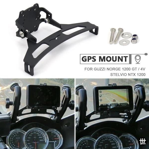 GUZZI NORGE 1200 GT 4V STELVIO NTX 1200 用バイクアクセサリー スマートフォンホルダー GPSナビゲーションブラケット フロントスタンドマウント