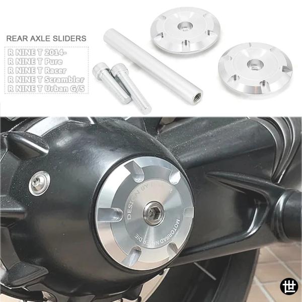 BMW R9T RNINET PURE SCRAMBLER RACER URBAN G S用リアアクスルスライダーホイールハブクラッシュプロテクターバイク衝突防止ブロック