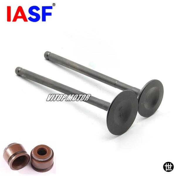 IASF バイク排気バルブ＆吸気バルブ(オイルシール付き)SYM ARA125 GR125 SYMPHONY SR ST ORBIT2 FIDDLE 2 3 JET4 ALLO CROX用