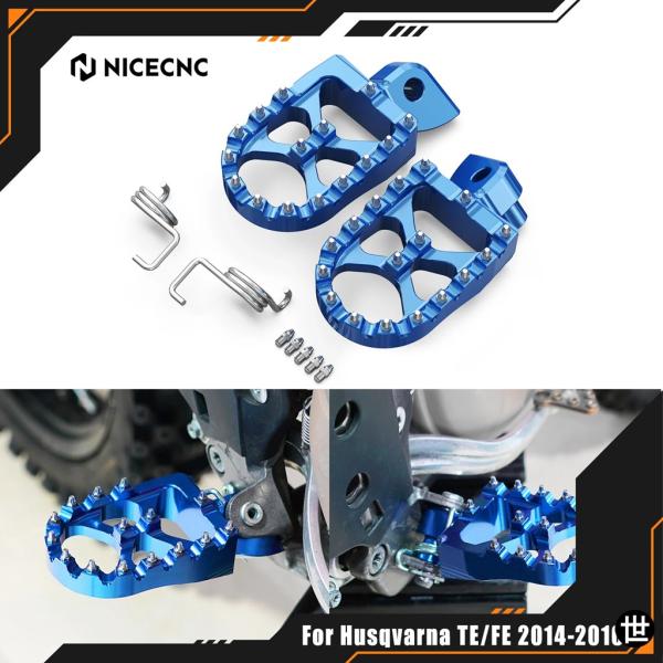 NICE HUSQVARNA TE 300 FE 250 FE 350 FE 450 FE 501 TC 250 2014-2016 および YAMAHA YZ125 YZ250 1998-2023 用フットペグフットレスト