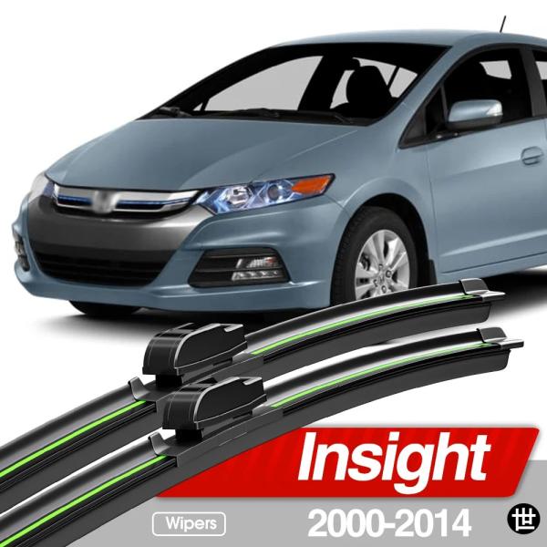 ホンダ インサイト 2000-2014 フロント ワイパーブレード 2個 フロントガラス ウィンドウ アクセサリー 2001 2006 2008 2009 2012 2013