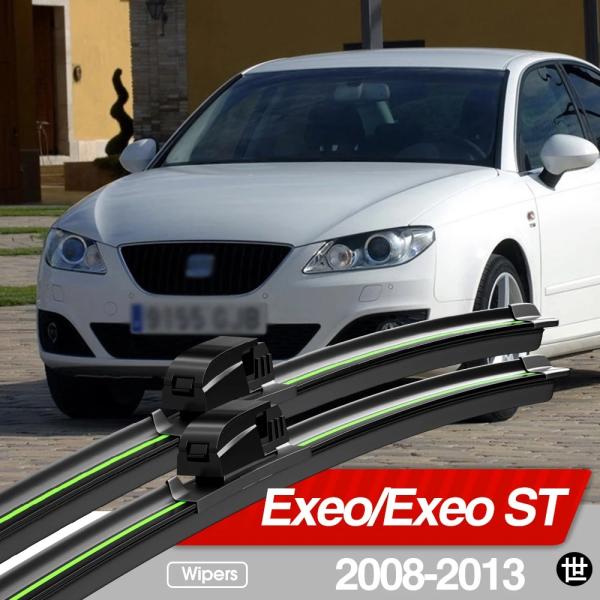 SEAT EXEOEXEO ST 2008-2013用フロントワイパーブレード2個セット、フロントガラスウィンドウアクセサリー 2009 2010 2011 2012