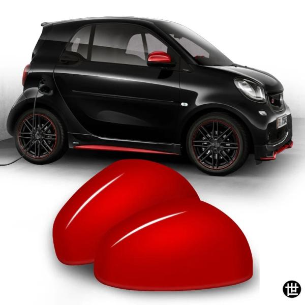 SMART 453 FORTWO FORFOUR 車用サイドドアウィングリアビューキャップ外装アクセサリー 2個セット