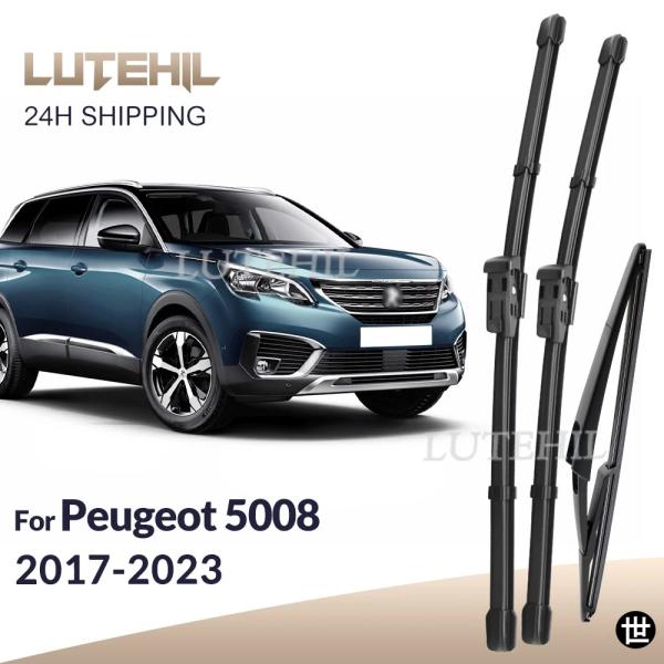 プジョー5008 P87 2017-2023 2018 2019 2020用 フロント＆リアワイパーブレード フロントガラスフロントガラスウィンドウブラシ 28インチ+16インチ+10インチ