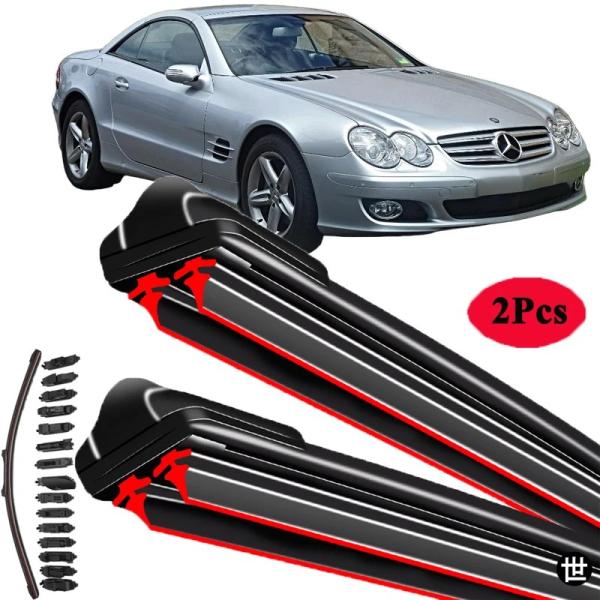 メルセデスベンツ SL R230 2001-2012用 フロントガラスワイパーブレード フロントガラスブラシ ウォッシャーアクセサリー ウィンドウクリーニングパーツ