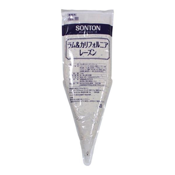 ラム酒が香るミルク風味のベースにカリフォルニア産のレーズンを加えた、風味豊かなクリームです。生食用なので、クッキーやコッペパンにサンドしてお召し上がりください。