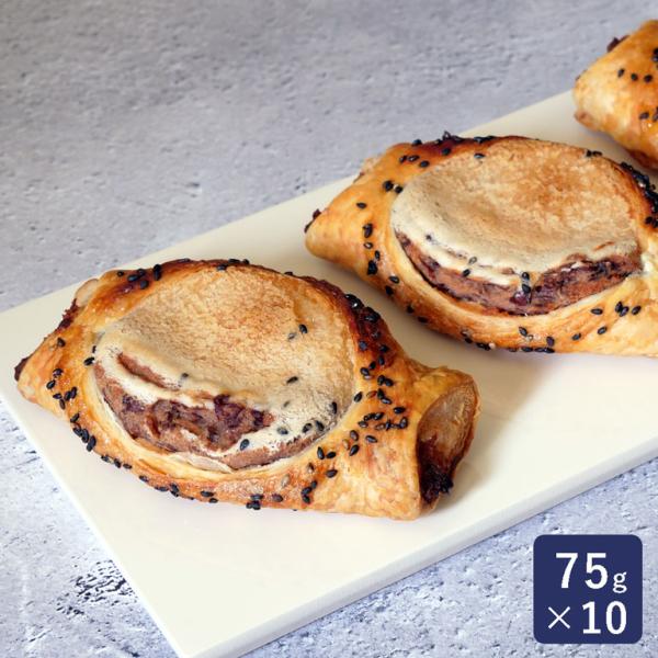 加熱後摂取冷凍食品（凍結前未加熱）国産小麦の小麦粉を使用した練りパイ生地に、もち生地と十勝小豆使用の粒あんを包みました。発酵がいらない為、時間をかけなくても出来立てアツアツのパイが召し上がれます。小腹がすいた時やお子様のおやつにもピッタリで...