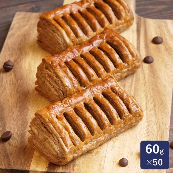 冷凍生地（加熱後摂取未加熱冷凍食品）ベルギー産の板チョコを挟み、程よい苦味と甘さの調和が絶妙なチョコパイ。生地にもチョコが練り込まれ、濃厚な味わいがお口いっぱいに広がります。発酵を必要としないので、とっても簡単でビギナーの方にお勧めです。失...