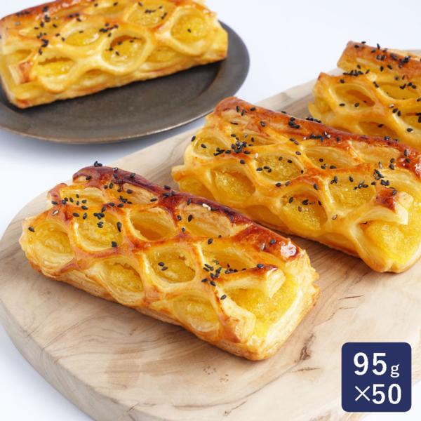 加熱後摂取冷凍食品（凍結前未加熱）焼き芋風味のあんをたっぷり包みました。どこか懐かしい優しい甘さのパイが焼き上がります。※業務用サイズです。レシピはお付けしておりませんので、予めご了承くださいませ。