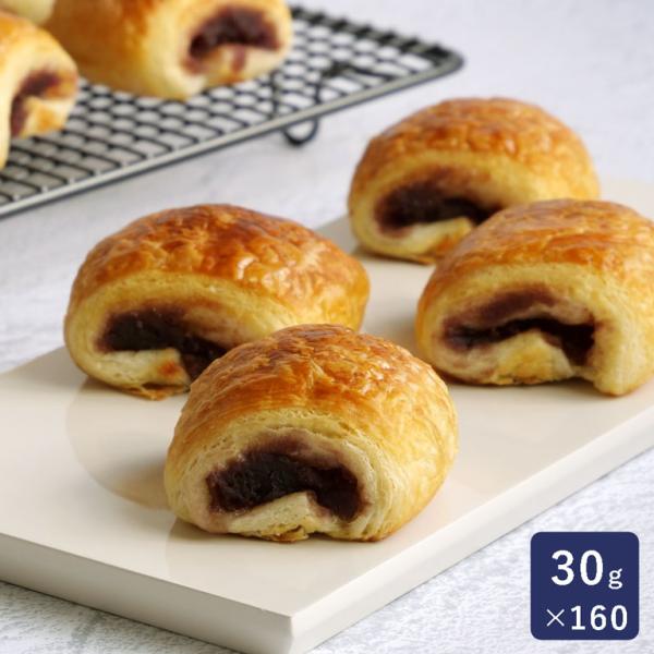 加熱後摂取冷凍食品（凍結前未加熱）こしあんをフィリングしたミニデニッシュです。ミニサイズなので、おやつやちょっとお腹がすいたときにピッタリのサイズです。※業務用サイズです。レシピはお付けしておりませんので、予めご了承くださいませ。