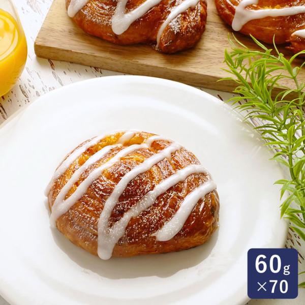 加熱後摂取冷凍食品（凍結前未加熱）山口県産の夏みかんピールを使用し、優しい甘さと柑橘の爽やかさが楽しめる冷凍デニッシュパンです。夏みかんの皮は苦さ控えめで、カスタードクリームとの程よいバランスを実現しています。朝食やランチはもちろん、お子様...