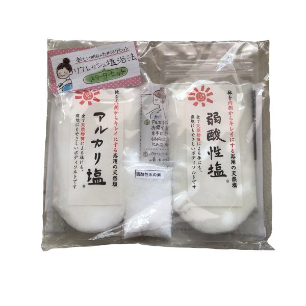 体の内側からプラスイオン（疲れの元）を体表近くに引きつける役割。アルカリ塩を体につけて軽くこすって下さい。その後、流してから弱酸性塩でマッサージします。弱酸性塩とセットでお使いください。※新型コロナ騒動やウクライナ戦争の影響で塩、砂糖類の原...