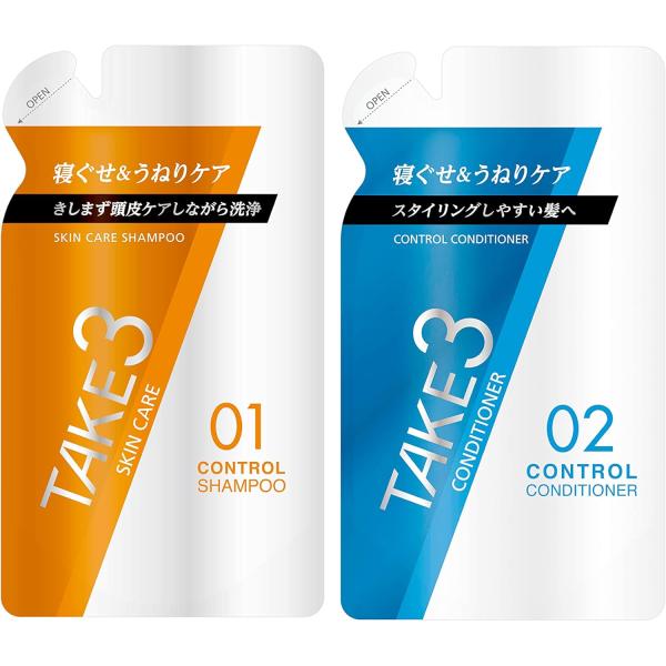 寝ぐせ・くせ毛・うねりの男性の抱える髪の悩みに着目し、現代の男性に向けた「オトコの新美容！」。きしまず頭皮ケアを成分して優しく洗い上げる「スキンケアシャンプー」と、しっとりなめらかに髪をまとめるコンディショナーの詰め替えセットです。●【こだ...