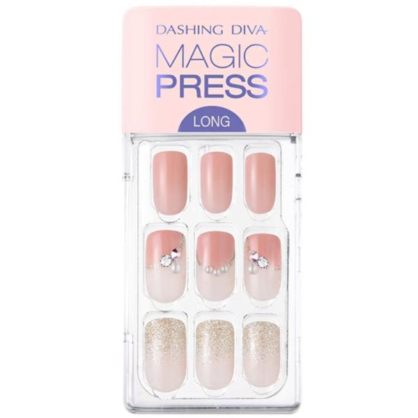 ダッシングディバ ネイル チップ マジックプレス ロングタイプ MJP144SL 【商品説明】●裏面の粘着フィルムを剥がして貼るだけで完成する、ニューヨーク発ダッシングディバのジェルネイルチップです。●特別な技術を必要とせず、硬化させたり、...