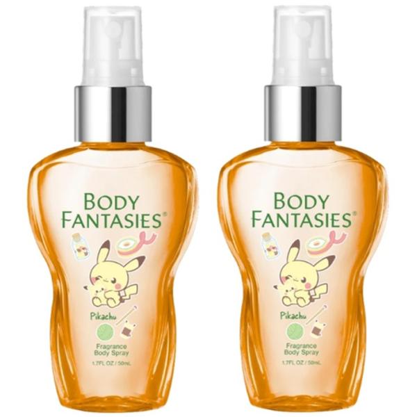 ボディファンタジー ボディスプレー 香水 ポケピース ピカチュウ デザイン キンモクセイ 50ml ２個【商品説明】●ポケピースデザインのボディファンタジー フレグランスボディスプレー、ピカチュウ。●数量限定品で、内容量は50ml ２個セッ...