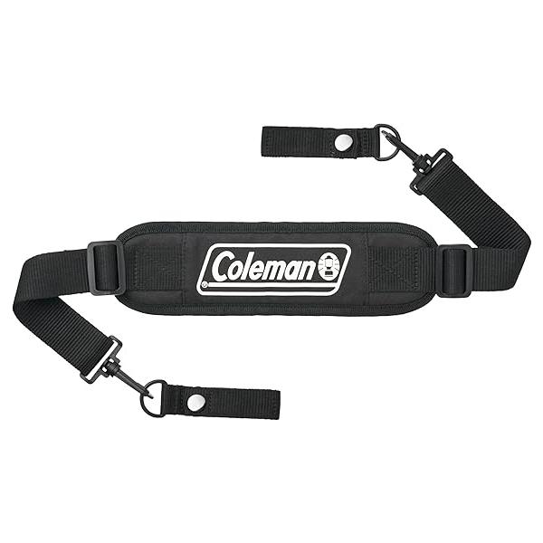 Coleman コールマン ハードクーラー ショルダーベルト ブラック【商品説明】●クーラーボックスの持ち運びに便利なショルダーベルト●クーラーボックスのハンドル部分に装着可能。●テイク6やテイク9、エクスカーションクーラーなどに装着すれば...