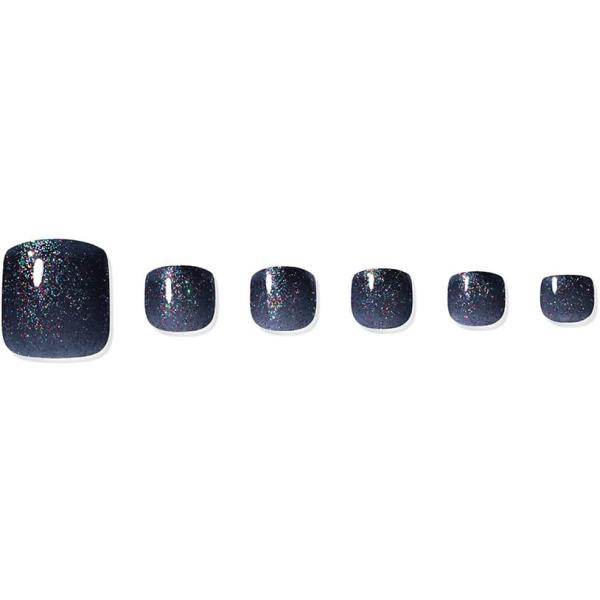 ダッシングディバ ネイル チップ マジックプレス 足 ペディキュア ミットナイトラスター Midnight Lustre【商品説明】●裏面の粘着フィルムを剥がして貼るだけで完成する、ニューヨーク発ダッシングディバのジェルネイルチップです。●...