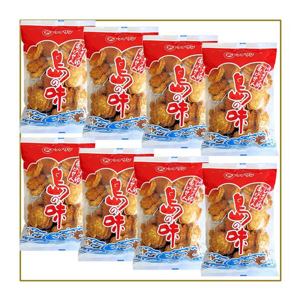 醤油風味であっさりと、しかもコクのあるしっかりとした味に仕上げました。讃岐みやげの殿堂！と言うキャッチフレーズを頂いております。しょうゆあげせん（島の味）は、食感に多少のバラツキがありますが、品質には問題ありません。