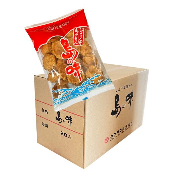 醤油風味であっさりと、しかもコクのあるしっかりとした味に仕上げました。讃岐みやげの殿堂！と言うキャッチフレーズを頂いております。しょうゆあげせん（島の味）は、食感に多少のバラツキがありますが、品質には問題ありません。