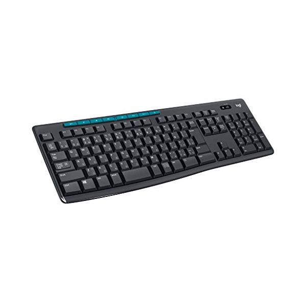 キーボードブラック×ブルー(K275)/-/K275・Color:ブラック×ブルー(K275)Style:キーボードPatternName:単品・パッケージ個数:1・付属の単四電池2本で最大24か月の電池寿命を実現・サイズ(H×W×D)mm...
