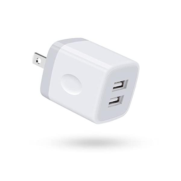 ・ White1  ・Color: White1・家庭用コンセントからスマートフォンやタブレットを充電できるAC充電器です。USBポートを2個搭載しているので、スマホやiPhoneなどのUSB充電に対応した機器を、同時に充電することが可能で...