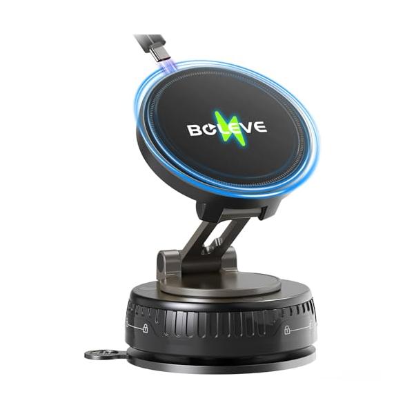 ブラック/Medium/J37-W・Color:ブラック・パッケージ個数:1・【 上部充電設計で、運転中の操作がよりスムーズ】車内で使用するスマホホルダー 車は、走行中でも安全に操作できることが重要です。本製品は上部に充電ポートを配置するこ...