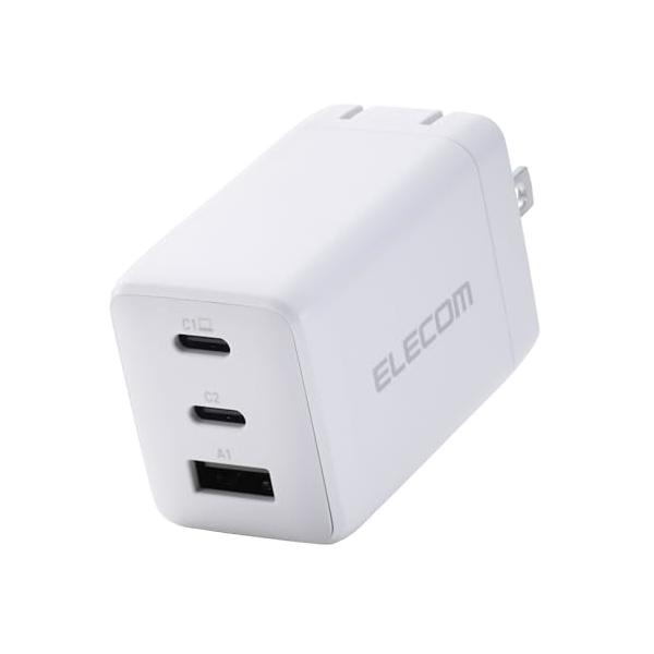 1)C×2、A×1ポートホワイト/-/EC-AC10367WH・Color:ホワイトStyle:1)C×2、A×1ポートPatternName:1)充電器単体・パッケージ個数:1・3つの出力ポートを搭載。用途に合わせて接続先を使い分けられる...