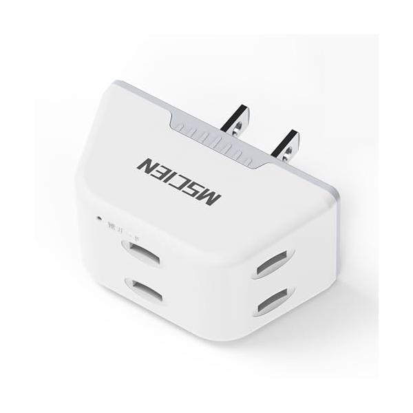 単品-/-/YP283RL-WT-1P-SS・Style:単品・【1台3役・コンセントタップ】1つのコンセントから3口に電源分配可能なトリプルタップ。単一のタップ電源は合計1500Wまで対応で、3台同時使用が可能です。正面と側面にACコンセ...