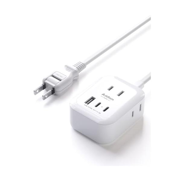 白 3AC+2USB-C-/1M/AD6JWC2・Size:1MStyle:白 3AC+2USB-C・パッケージ個数:1・【6-in-1電源タップ&amp;2Type-Cポート】電源タップ は新販売の携帯電話に対応するために２個typeCポ...