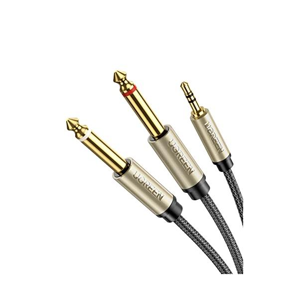 -/1M/10613・Size:1M・パッケージ個数:1・【3.5mm to 6.35mm*2 変換オーディオケーブル】3.5mm to 6.35mmが搭載された設備に接続して、オリジナルな音声出力を実現できます。音楽を聞くこと等に最適な選...