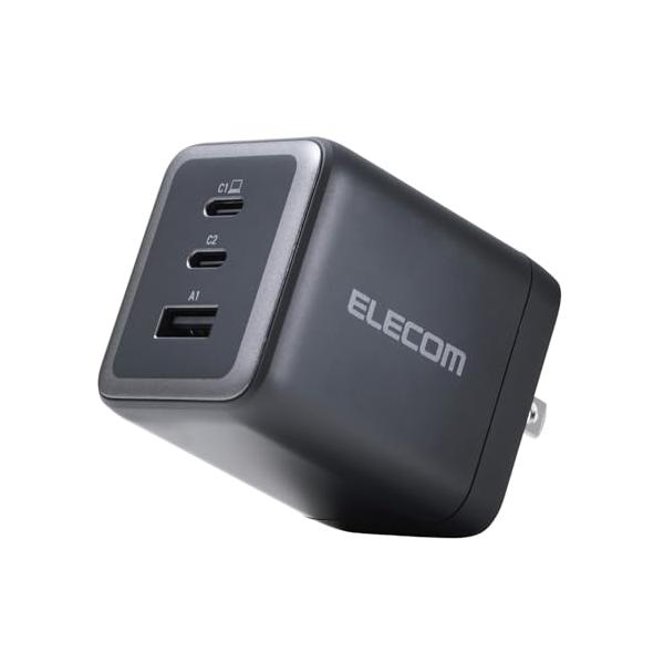 1)C×2、A×1ポートブラック/-/EC-AC104100BK・Color:ブラックStyle:1)C×2、A×1ポートPatternName:1)充電器単体・パッケージ個数:1・3つの出力ポートを搭載。用途に合わせて接続先を使い分けられ...