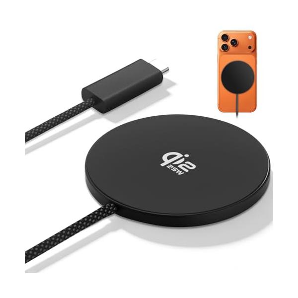 ブラック/-/ワイヤレス充電器・Color:ブラック・【Qi2対応 25W急速充電】FEEKI 新型MagSafe充電器は、Qi2.2規格へとアップグレードし、WPC公式認証を取得しました。技術面における安全性と効率性は国際基準に適合してお...