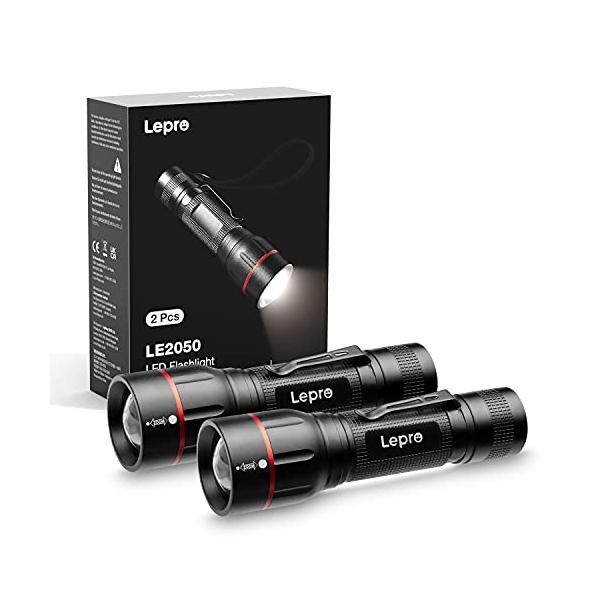 ブラック/2個/PR120028-JP-2・Size:2個・【コンパクト・明るいLED懐中電灯】お得な2個パック！高輝度T6 XML LEDチップを搭載しておりますので、明るくて照射距離最大150メートルに達します。高輝度のLEDチップと高...