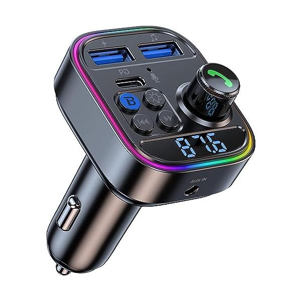 モダンT18/ワンサイズ/-・Color:T18・【FMトランスミッター Bluetooth5.3&amp;PD30W+QC3.0急速充電】Bluetooth5.3チップを内蔵し、より速く、より安定した接続を提供します。2台の設備がPD30...