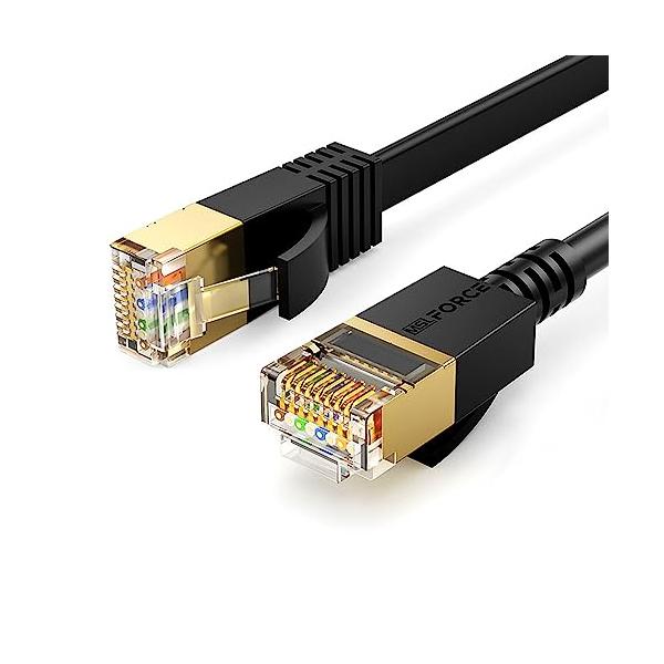 フラットタイプ-/0.2ｍ/-・Style:フラットタイプSize:0.2ｍ・【4倍速いネットワーク速度】CAT8イーサネットケーブルは5G高速通信に最適な次世代40ギガビットイーサネットの「40GBASE-T」に対応したカテゴリ8対応のフ...