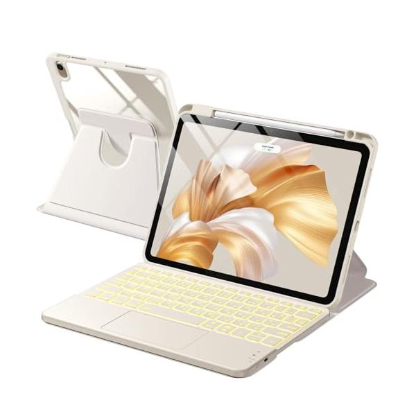 スターライト/-/KB-116・Color:スターライト・【対応機種】このipad キーボード ケースは対応iPad Air 11インチ（2025 M3/2024 M2）A2902/A2903/A2904/A3266/A3267/A3270...