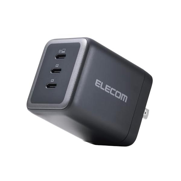 2)C×3ポートブラック/-/EC-AC113100BK・Color:ブラックStyle:2)C×3ポートPatternName:1)充電器単体・パッケージ個数:1・3つの出力ポートを搭載。用途に合わせて接続先を使い分けられるから、スマート...
