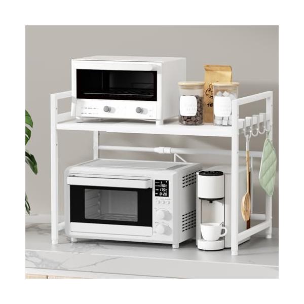 おしゃれホワイト/Large/SH06・Color:ホワイト・【商品仕様】◎サイズ（約）：幅39~65*奥行31.5 *高さ41.5cm　◎素材：工コ金属焼付け材質　◎耐荷重（約）：幅39cm（外寸）：50kg／幅65cm：15kg　◎重量...