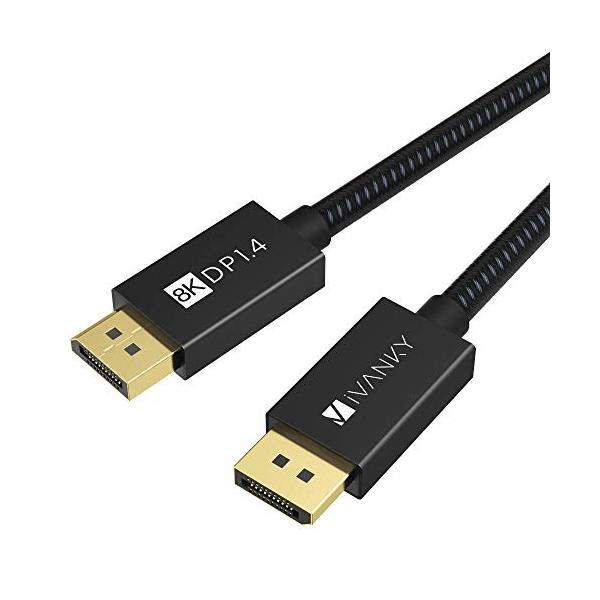 8K黒/1m/VBC32・Style:8KSize:1m・【双方向伝送の dpケーブル 1.4】iVANKY displayport ケーブル 1.4 はDisplayPort 端子搭載のPC、ASUS/Dell/Acer ノートパソコン、...