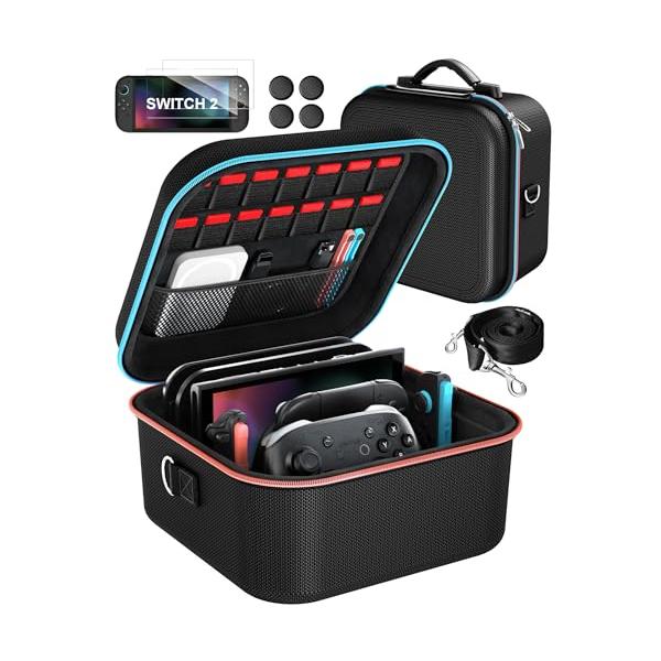Travel Caseチャコールブラック/Switch 2/for Nitendo Switch 2・Color:チャコールブラックSize:Switch 2・オールインワンの完全保護ソリューション:このプレミアムセットがあれば、新型ゲーム...